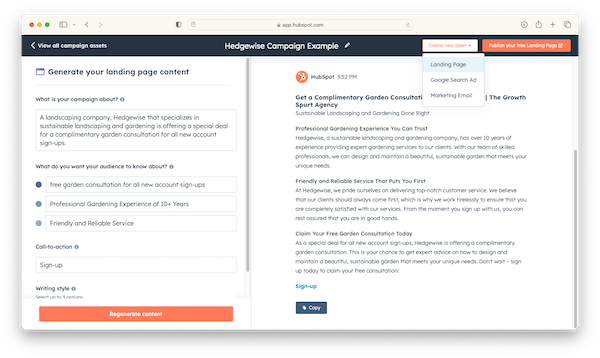How to Create Marketing Emails Using Campaign Assistant by HubSpot